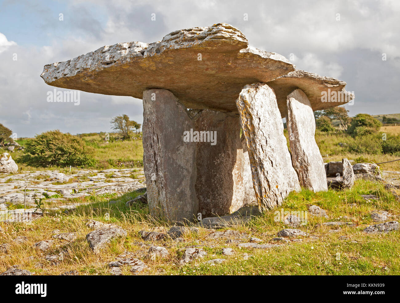 Neolithic Poulnabrone dolmen, the Burren, Kilcorney, County Clare ...