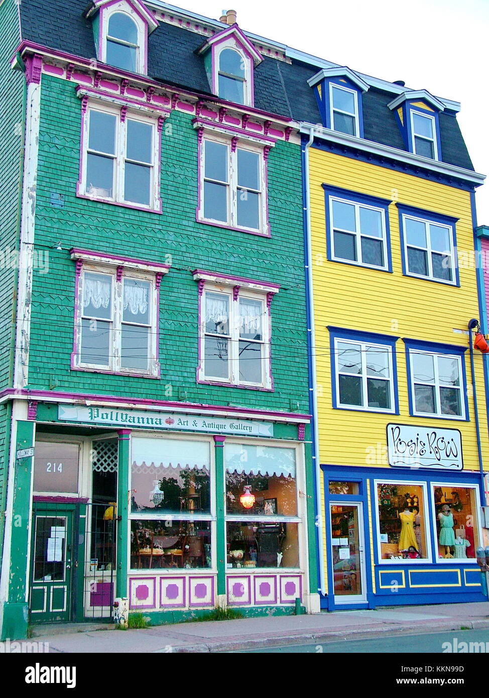 Colorful Row Houses St Johns Newfoundland High Resolution Stock ...
