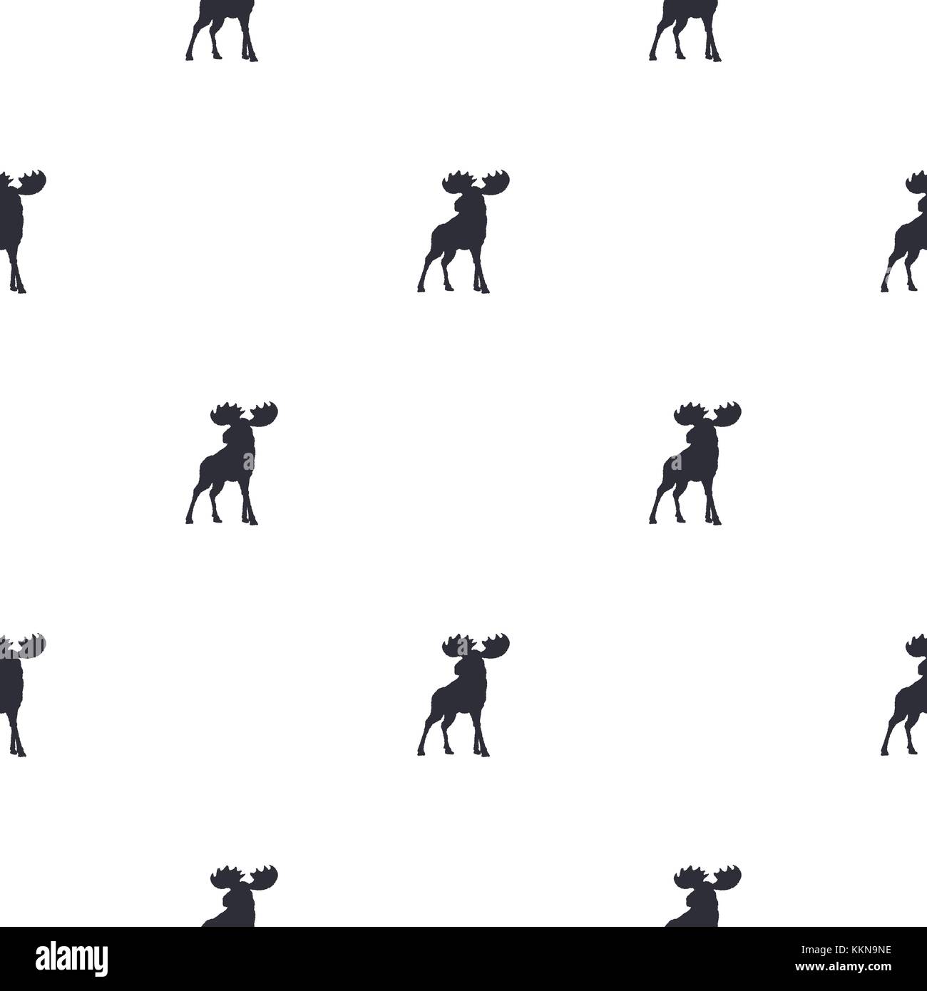 Moose pattern. Wild animal symbols seamless background. Moose icons ...