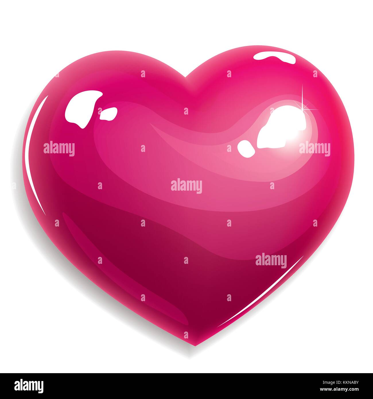 Vector pink love heart isolated on white background Stock Vector Image ...