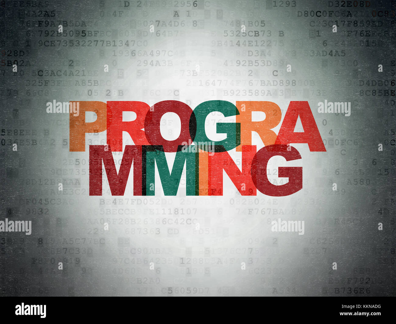 Software concept: Programming on Digital Data Paper background Stock ...