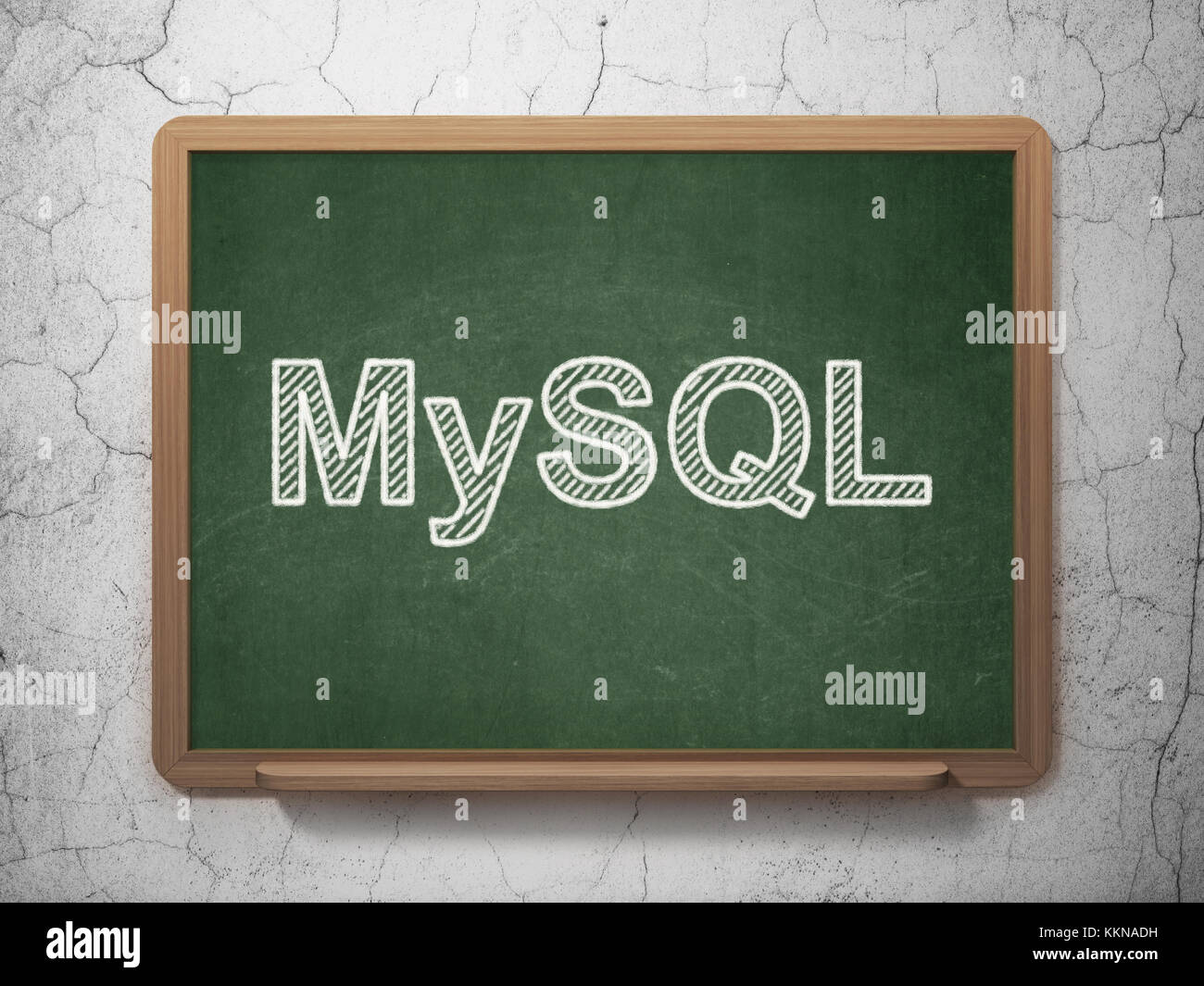 Database concept: MySQL on chalkboard background Stock Photo - Alamy