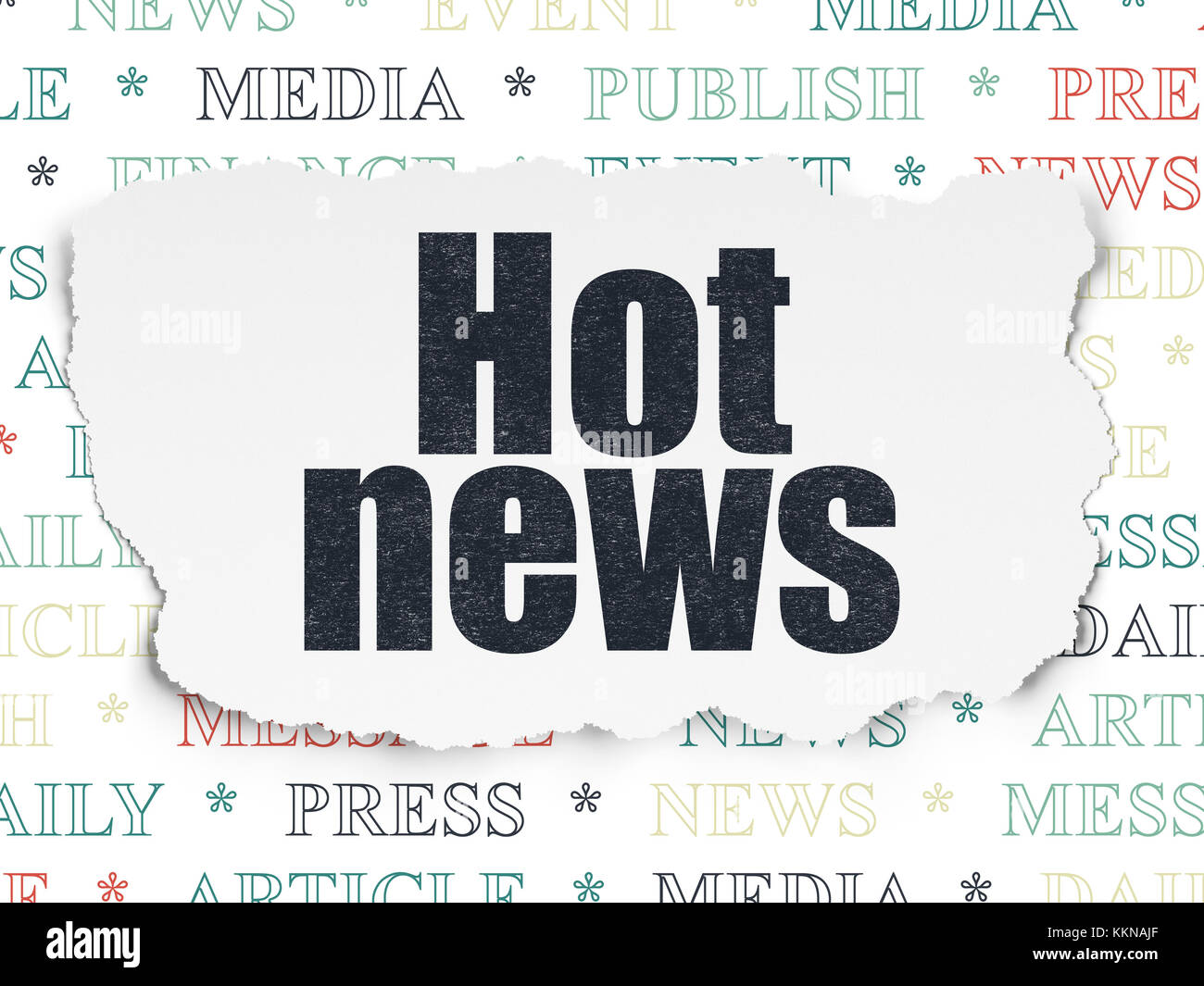 News concept: Hot News on Torn Paper background Stock Photo - Alamy