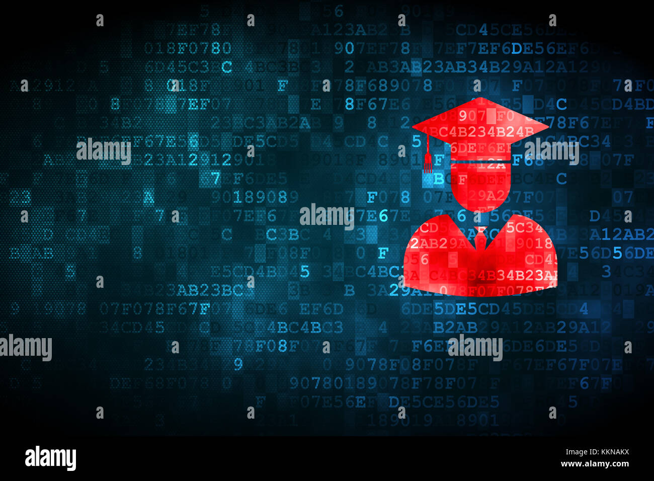 Science concept: Student on digital background Stock Photo - Alamy