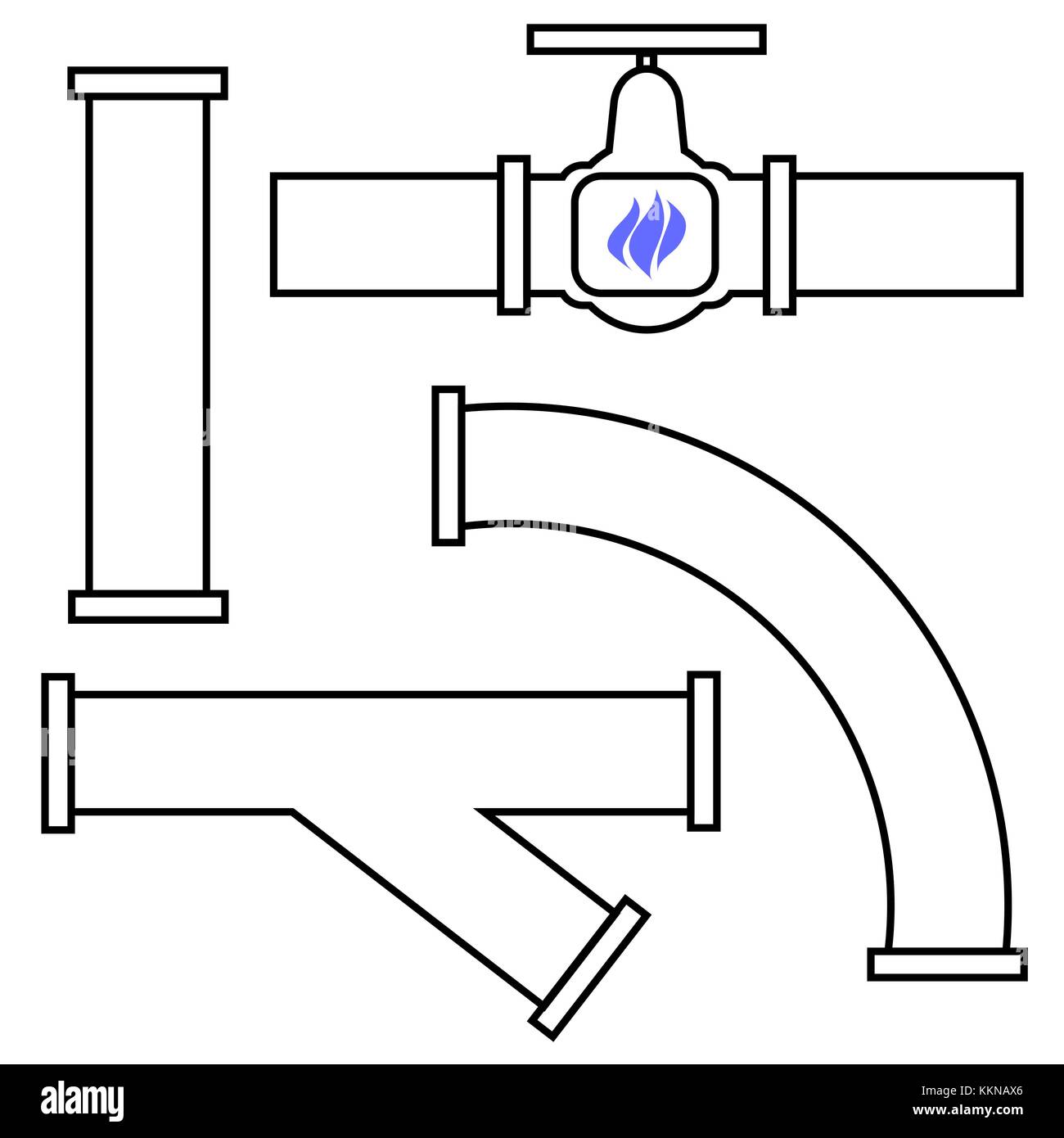Natural gas pipes Stock Vector Images - Alamy