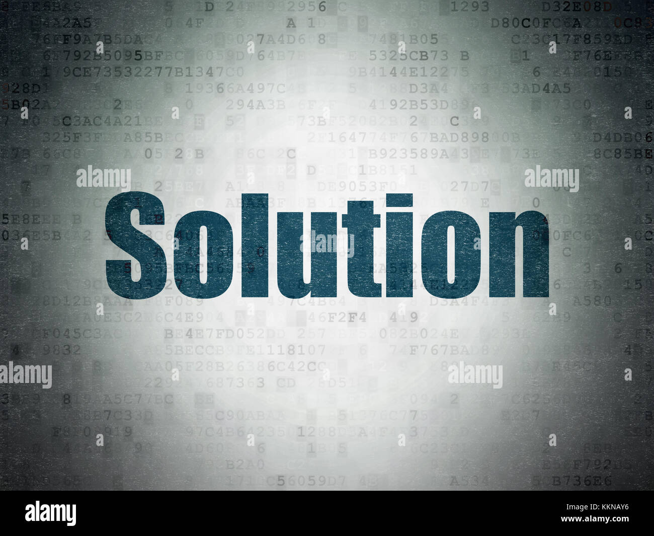 Finance concept: Solution on Digital Data Paper background Stock Photo ...