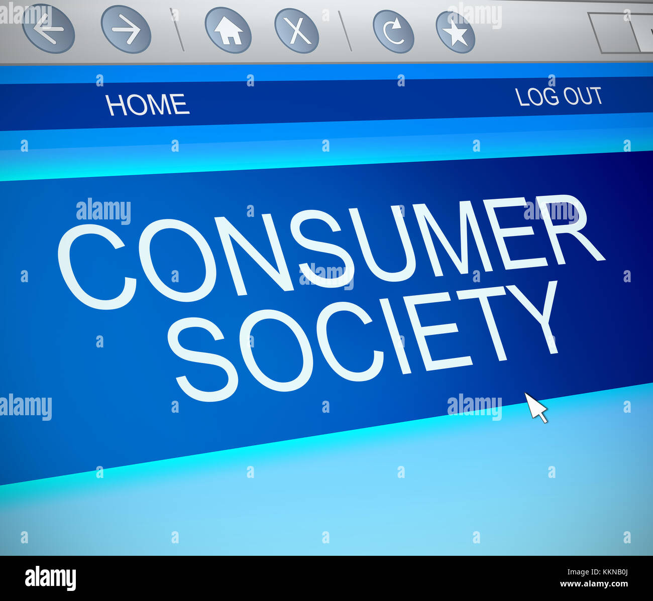 3d Illustration depicting a computer screen capture with a consumer ...