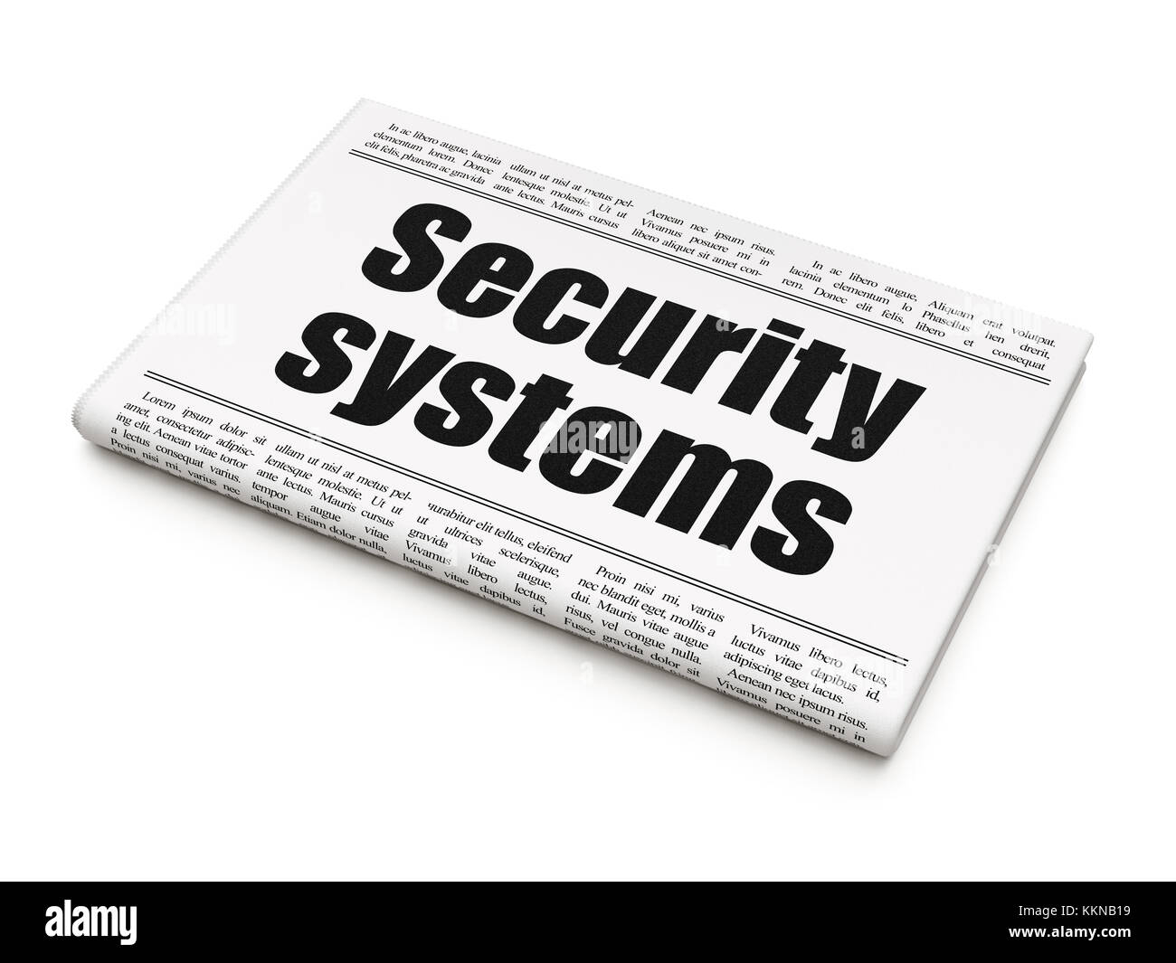 Protection concept: newspaper headline Security Systems Stock Photo - Alamy
