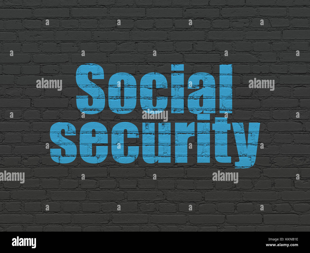 Safety concept: Social Security on wall background Stock Photo - Alamy