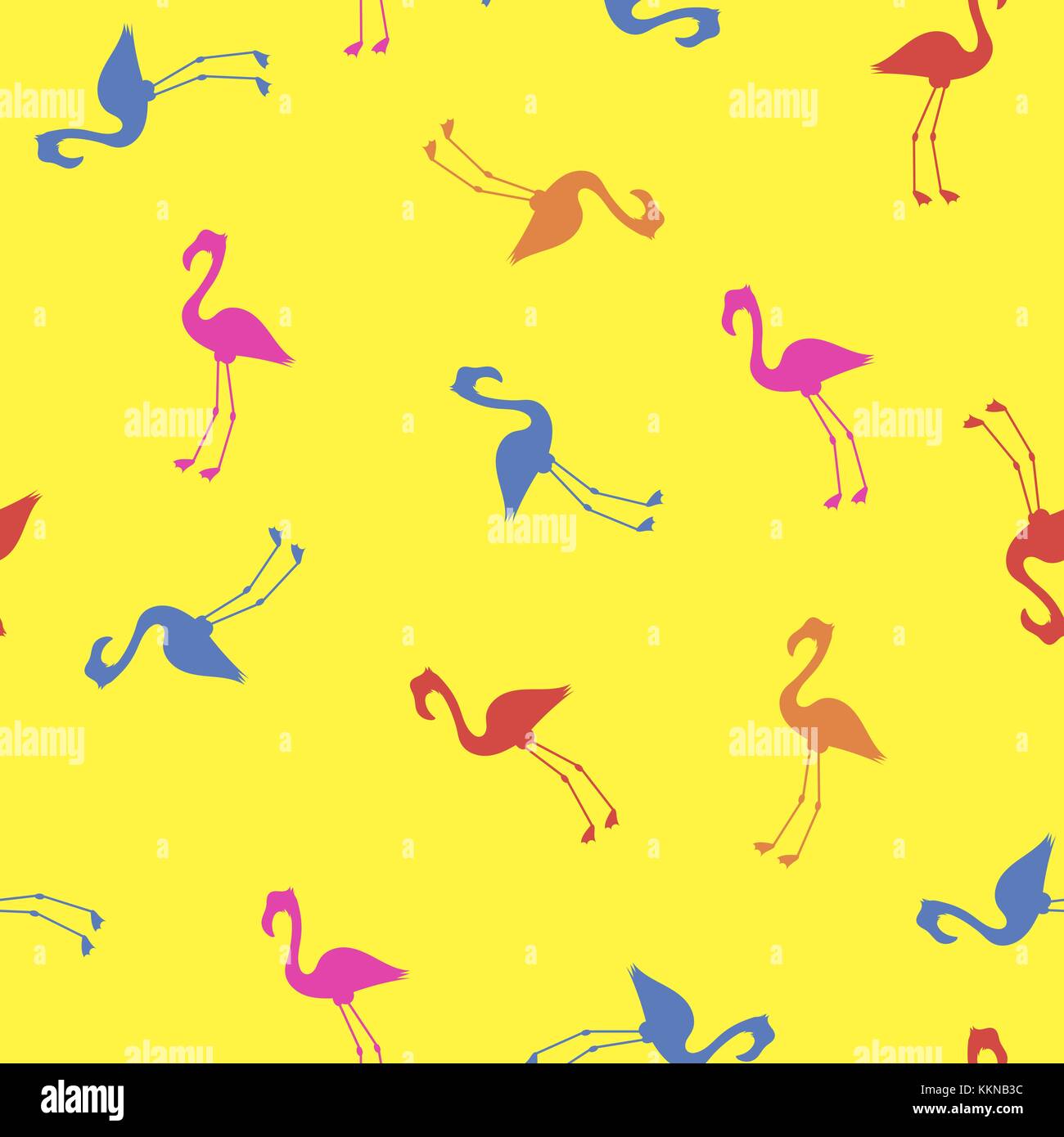 Pink Red Blue Flamingo Seamless Pattern Stock Vector Image & Art - Alamy
