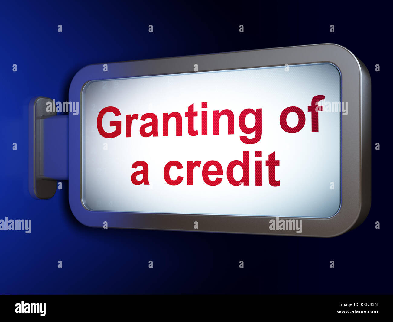 Currency concept: Granting of A credit on billboard background Stock ...