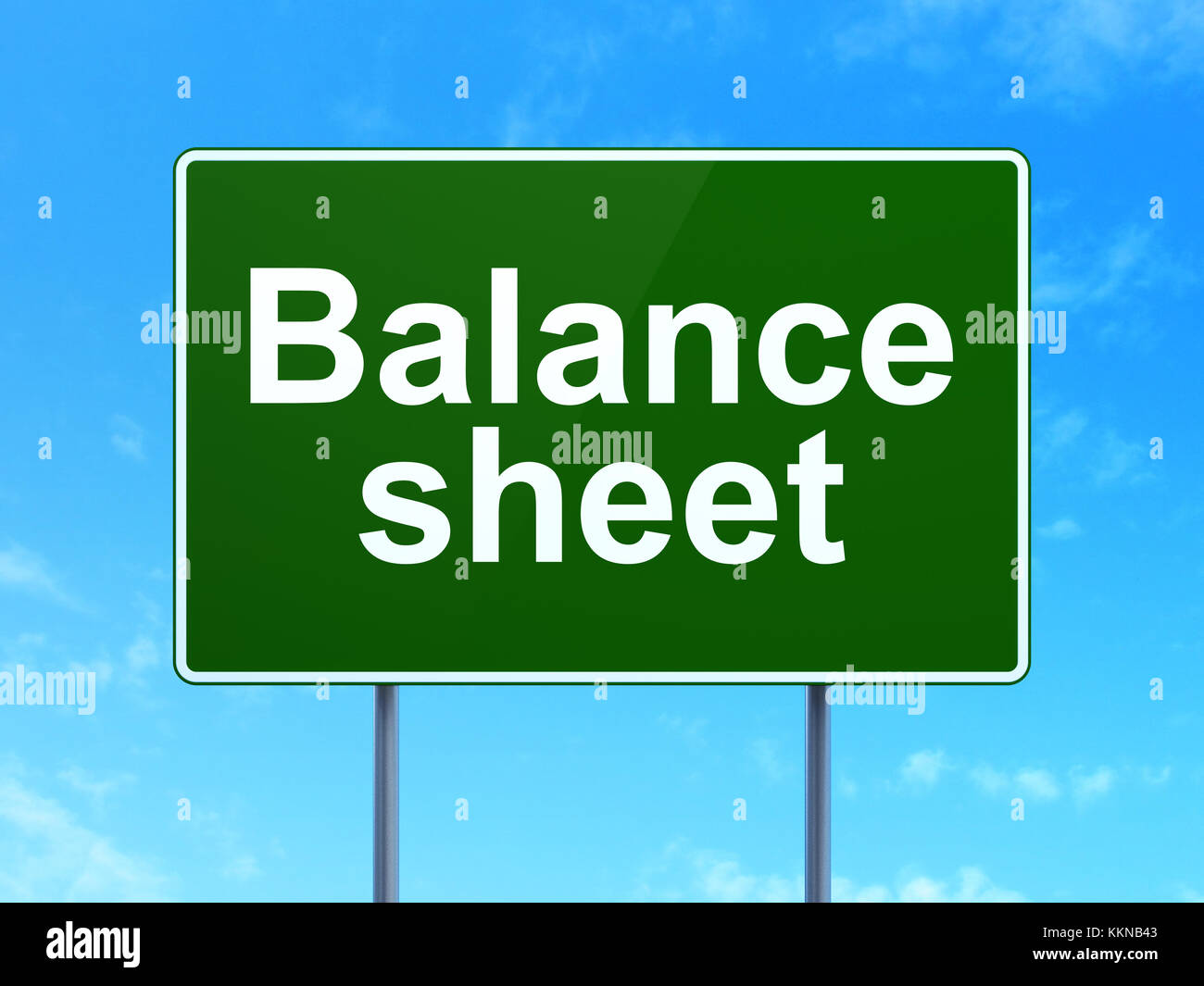 Banking concept: Balance Sheet on road sign background Stock Photo - Alamy