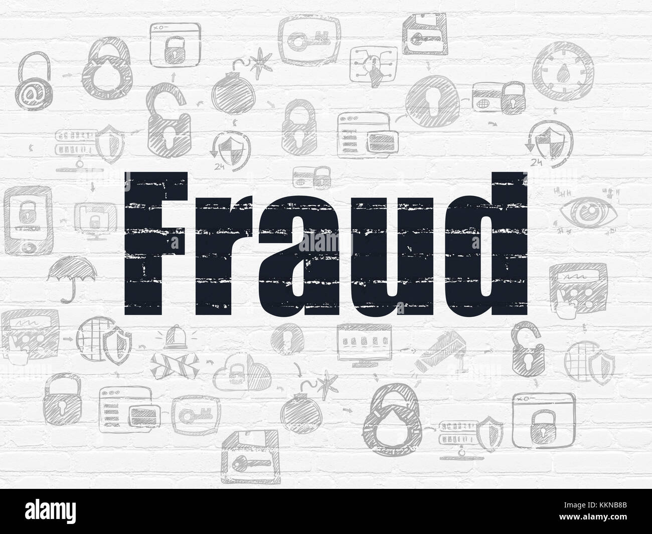 Privacy concept: Fraud on wall background Stock Photo - Alamy