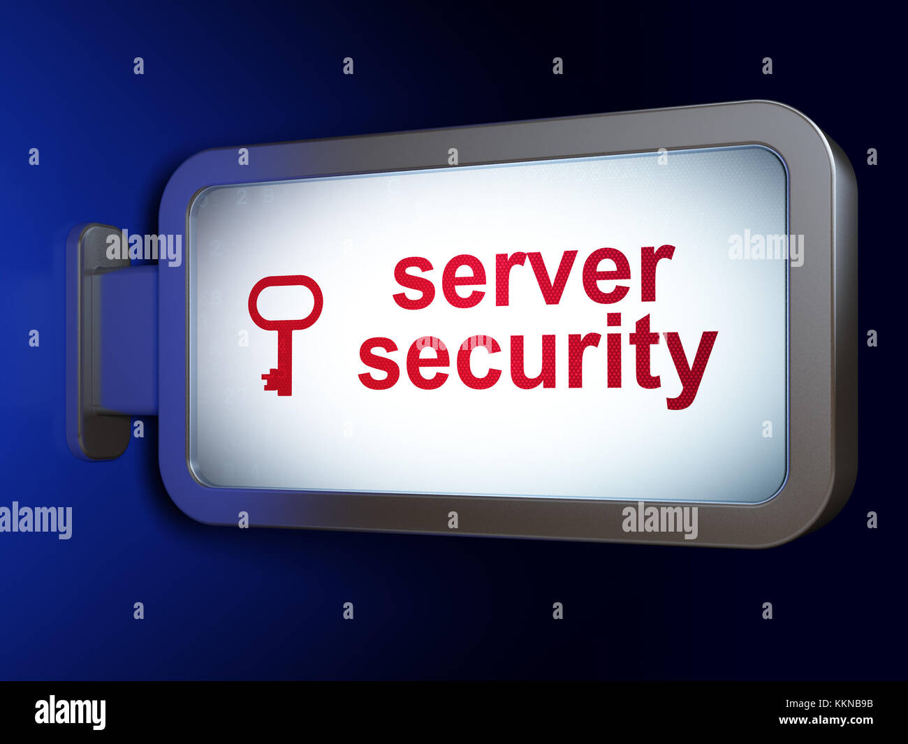 Safety concept: Server Security and Key on billboard background Stock ...