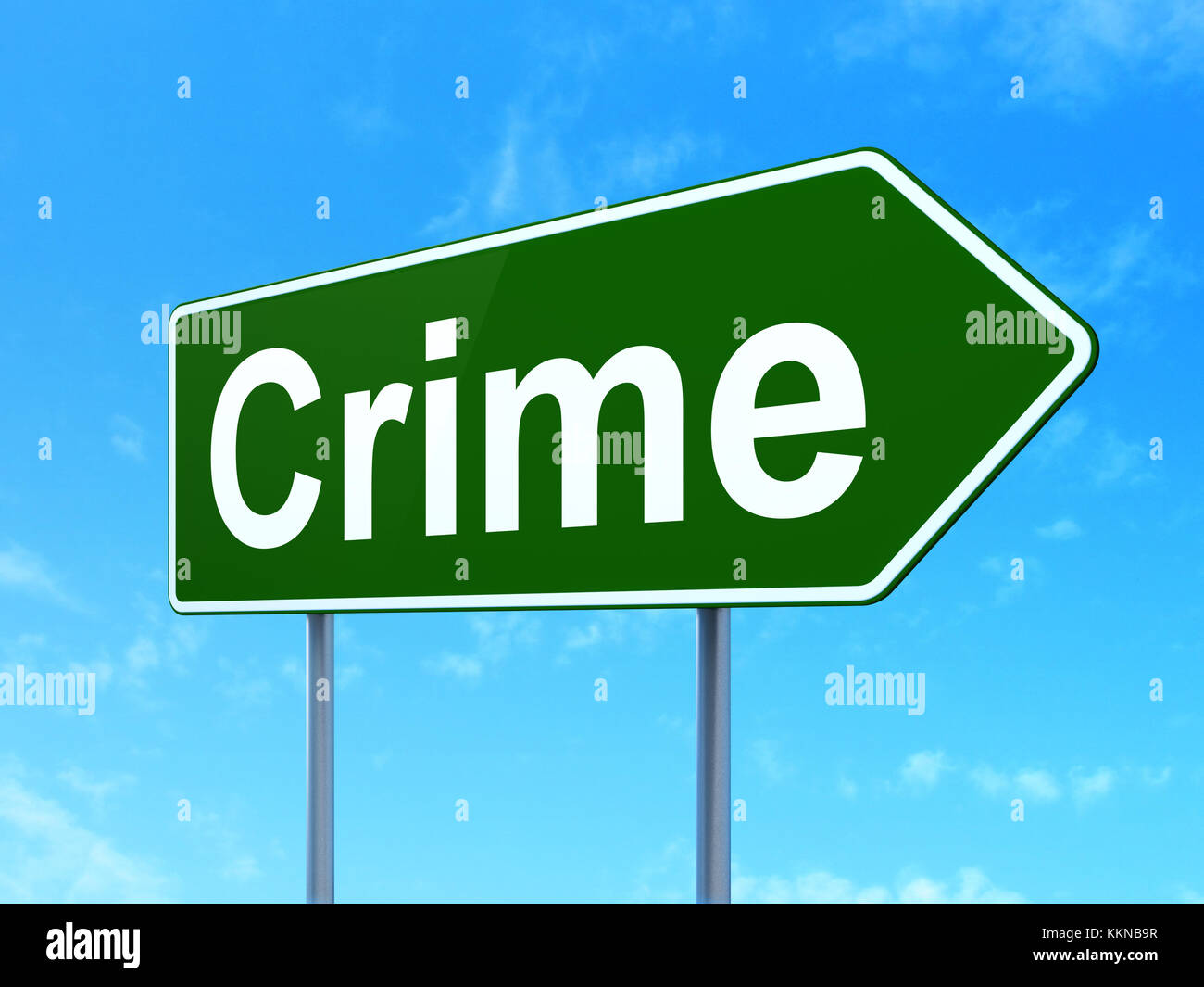 Safety concept: Crime on road sign background Stock Photo - Alamy