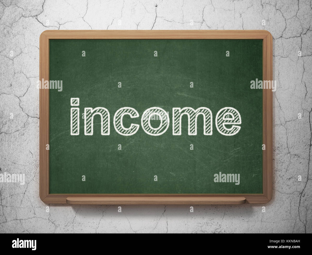 Finance concept: Income on chalkboard background Stock Photo - Alamy