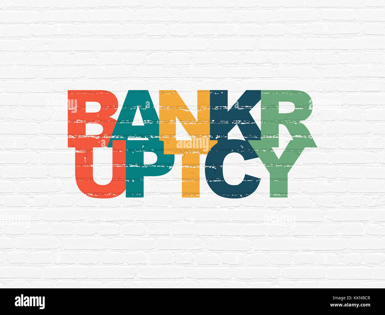 Finance concept: Bankruptcy on wall background Stock Photo - Alamy