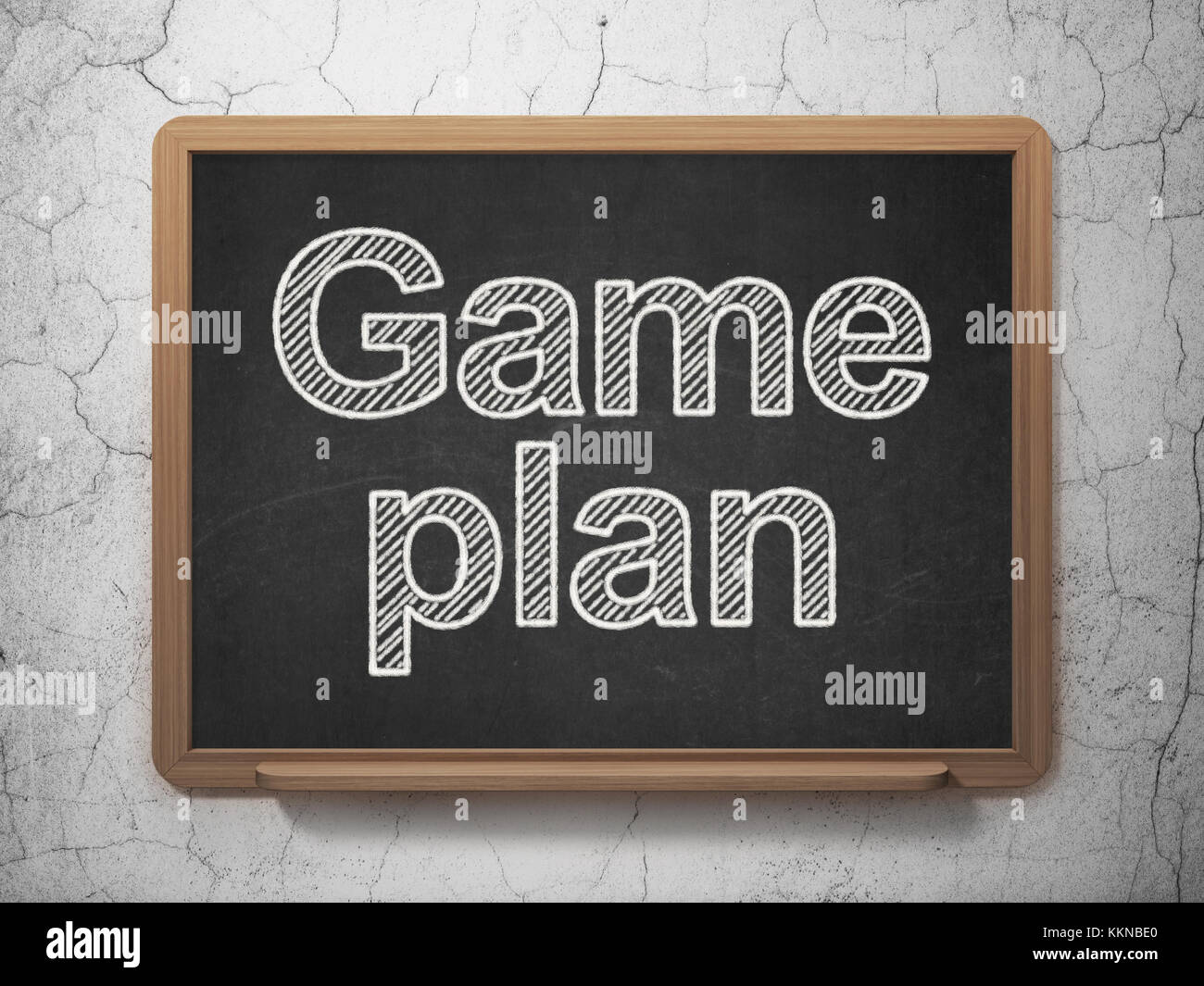 Business concept: Game Plan on chalkboard background Stock Photo - Alamy