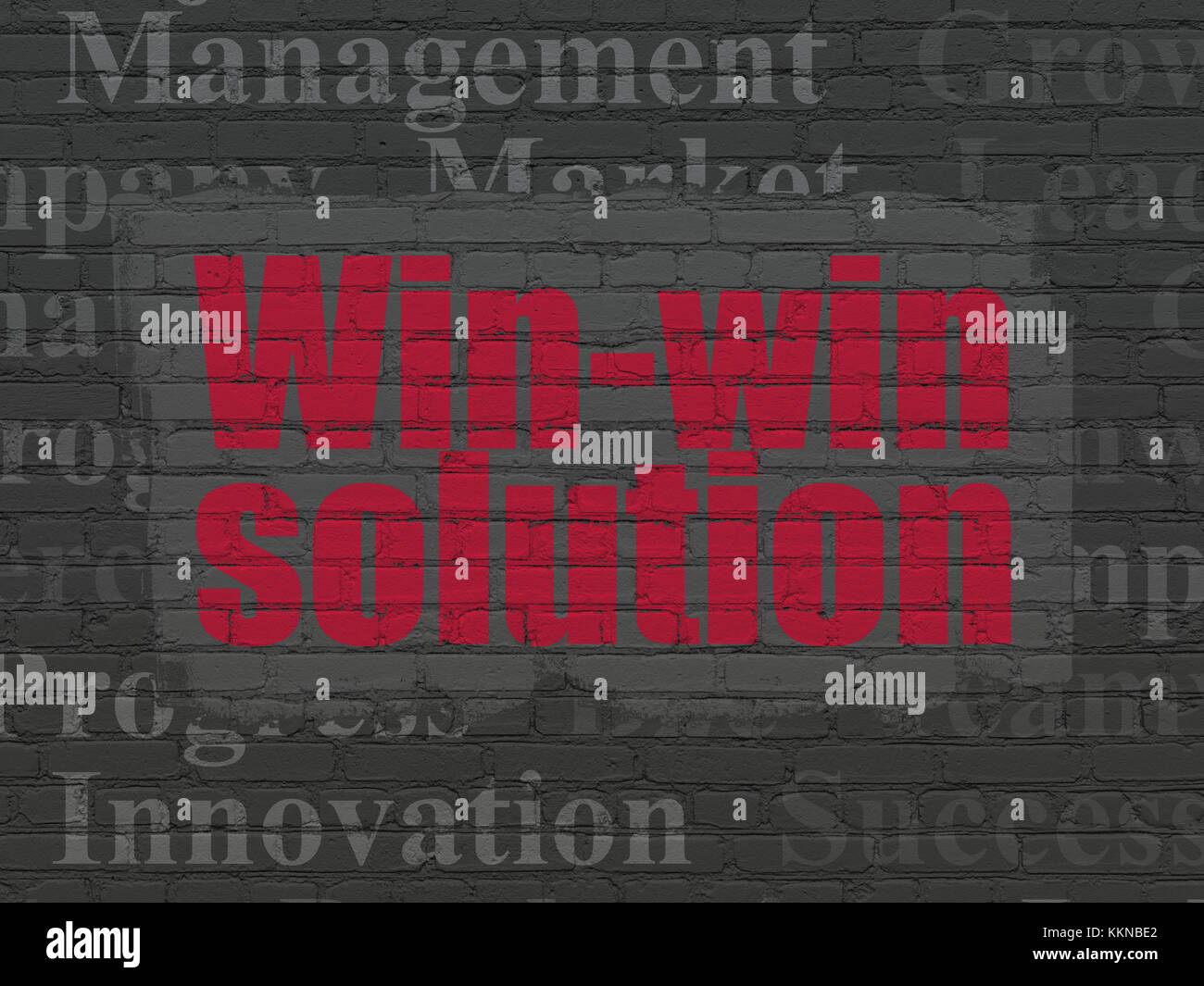 Finance concept: Win-win Solution on wall background Stock Photo - Alamy