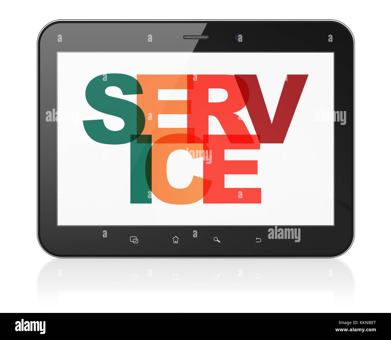 Finance concept: Tablet Computer with Service on display Stock Photo ...