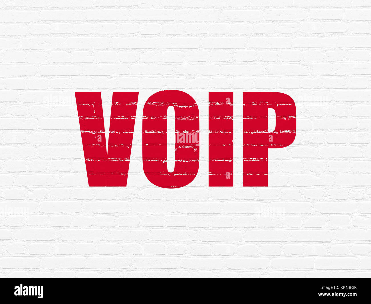 Web design concept: VOIP on wall background Stock Photo - Alamy