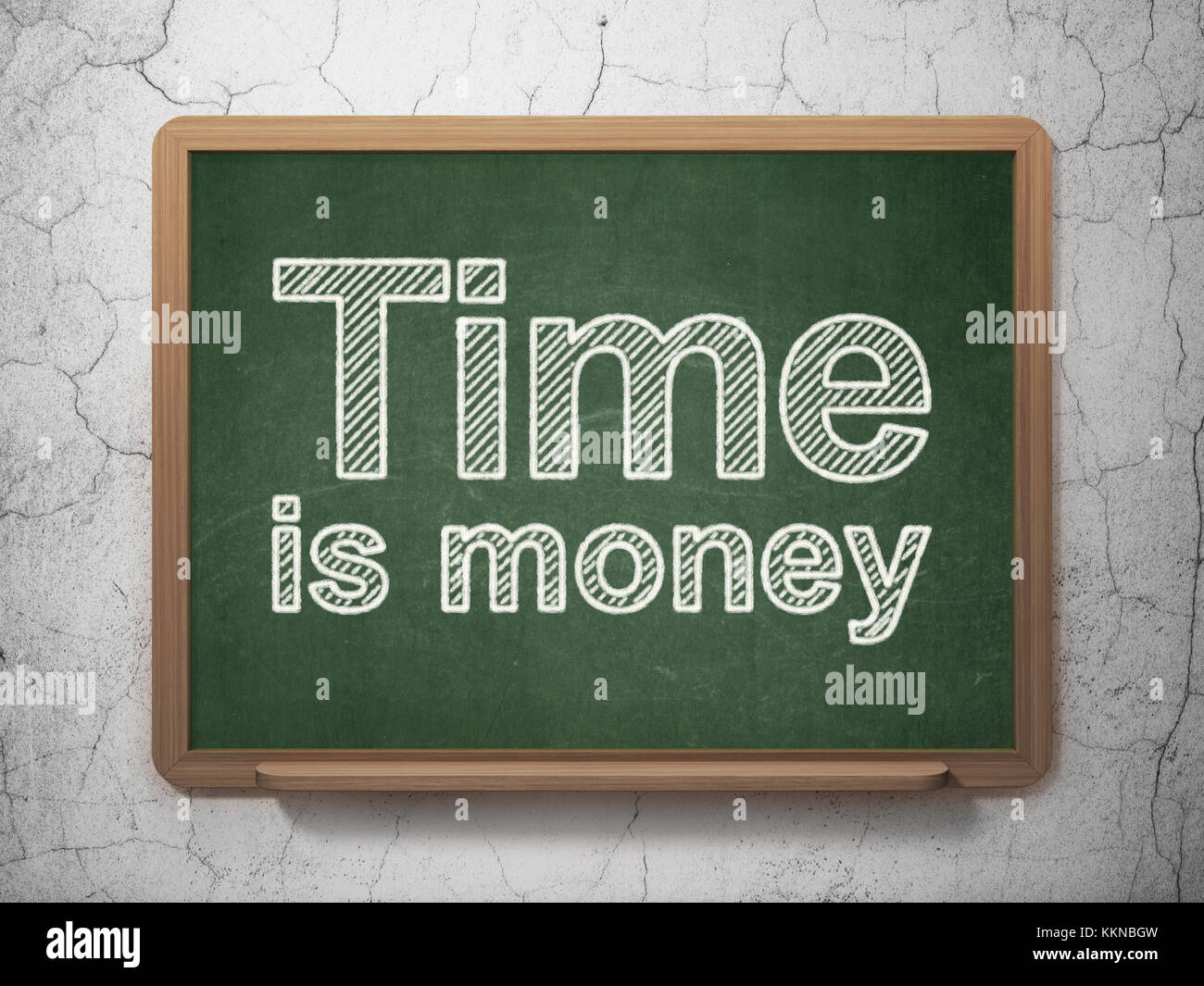 Timeline concept: Time Is money on chalkboard background Stock Photo ...