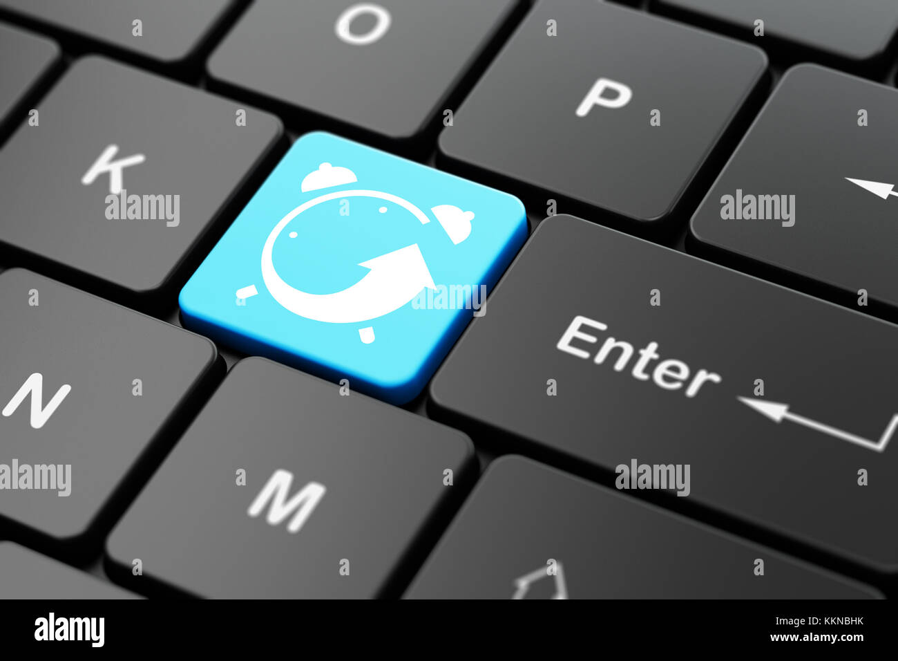 Time concept: Alarm Clock on computer keyboard background Stock Photo ...