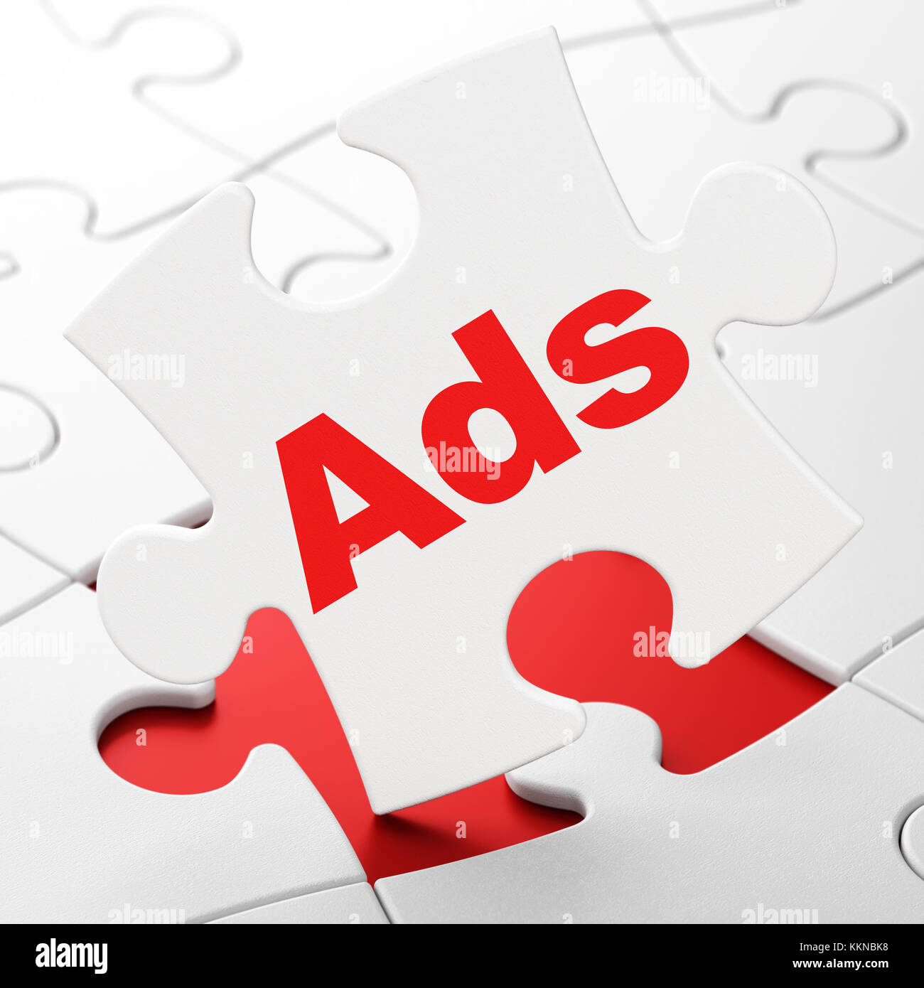Advertising concept: Ads on puzzle background Stock Photo - Alamy