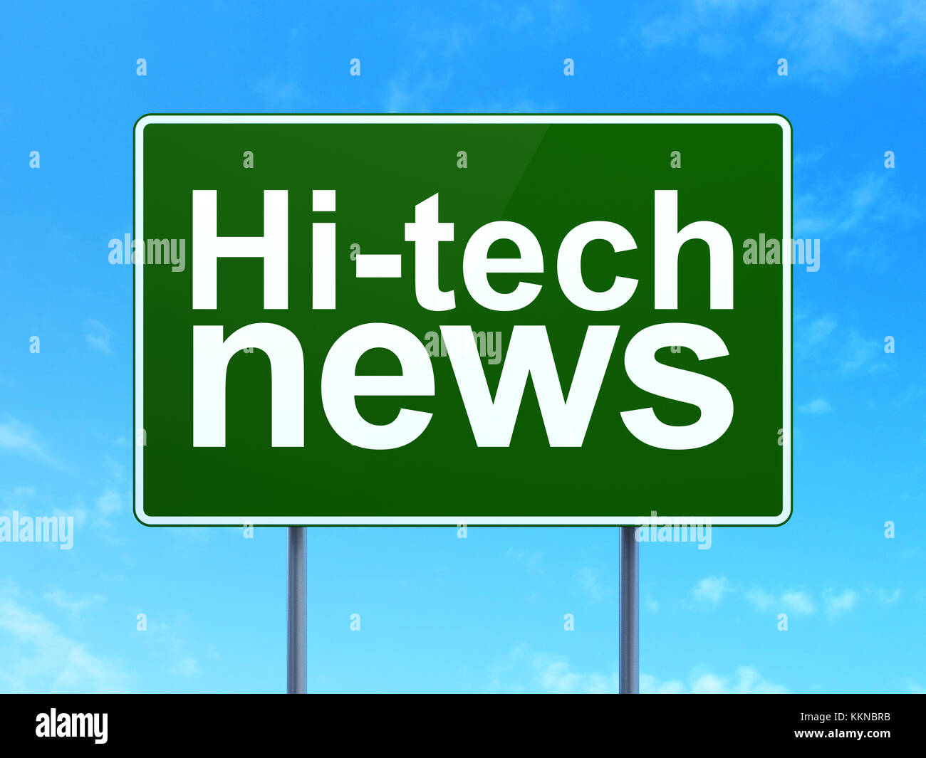 News concept: Hi-tech News on road sign background Stock Photo - Alamy