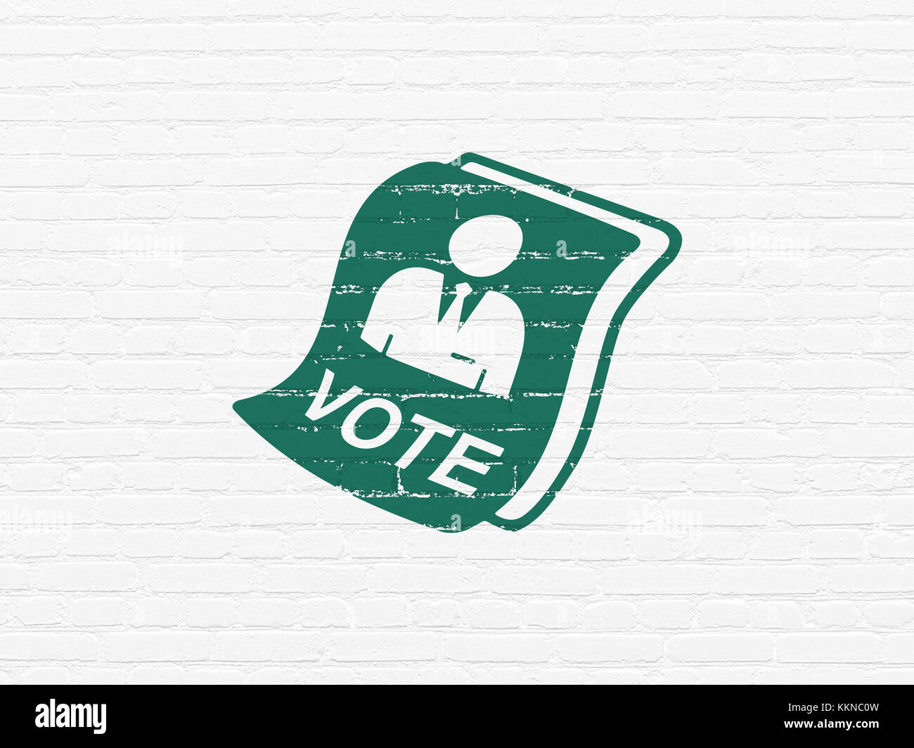 Political concept: Ballot on wall background Stock Photo - Alamy