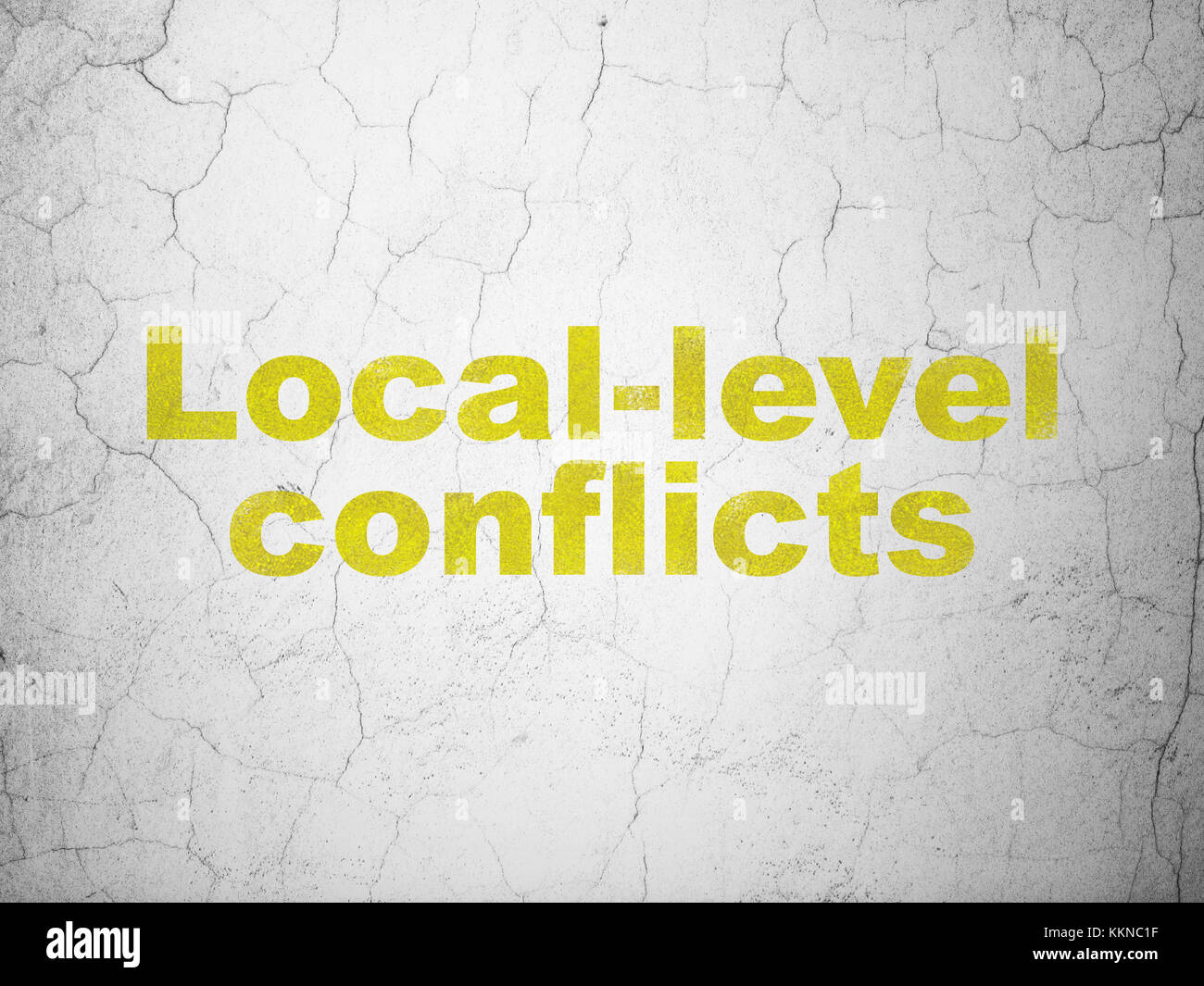 Politics concept: Local-level Conflicts on wall background Stock Photo ...