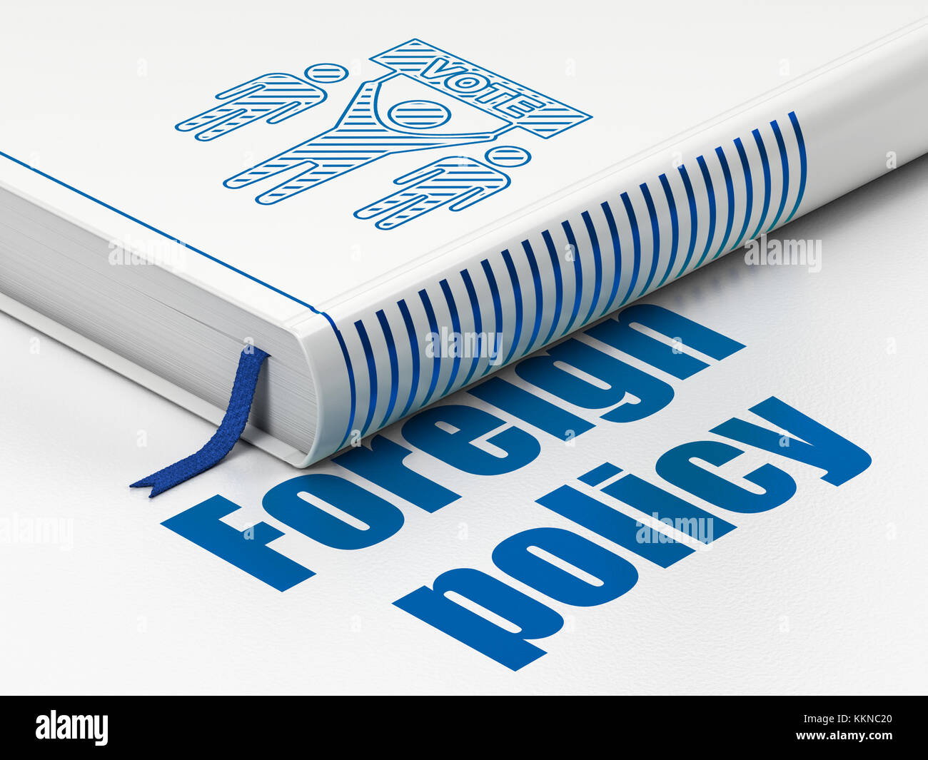 Politics concept: book Election Campaign, Foreign Policy on white ...