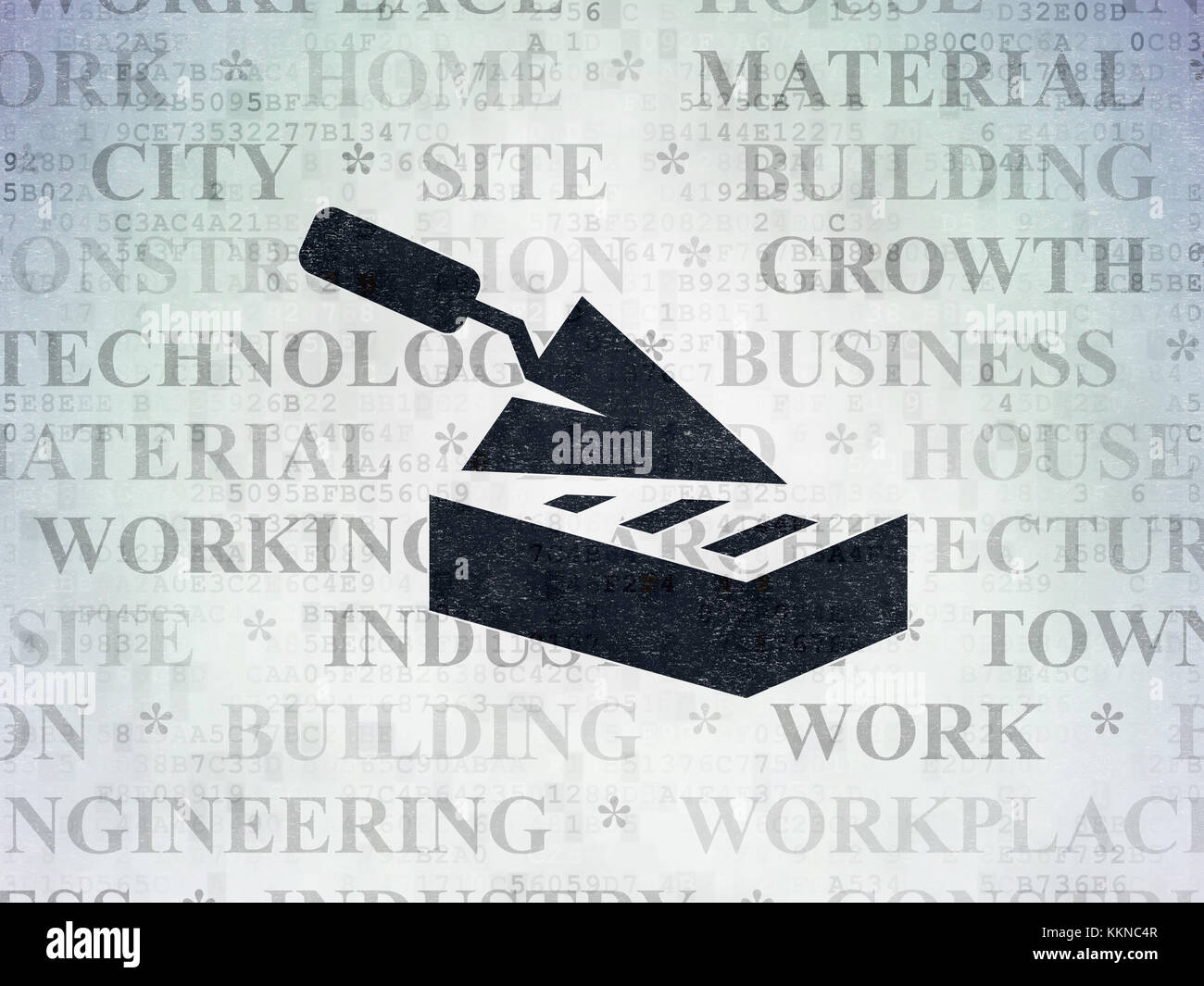 Constructing concept: Brick Wall on Digital Data Paper background Stock ...