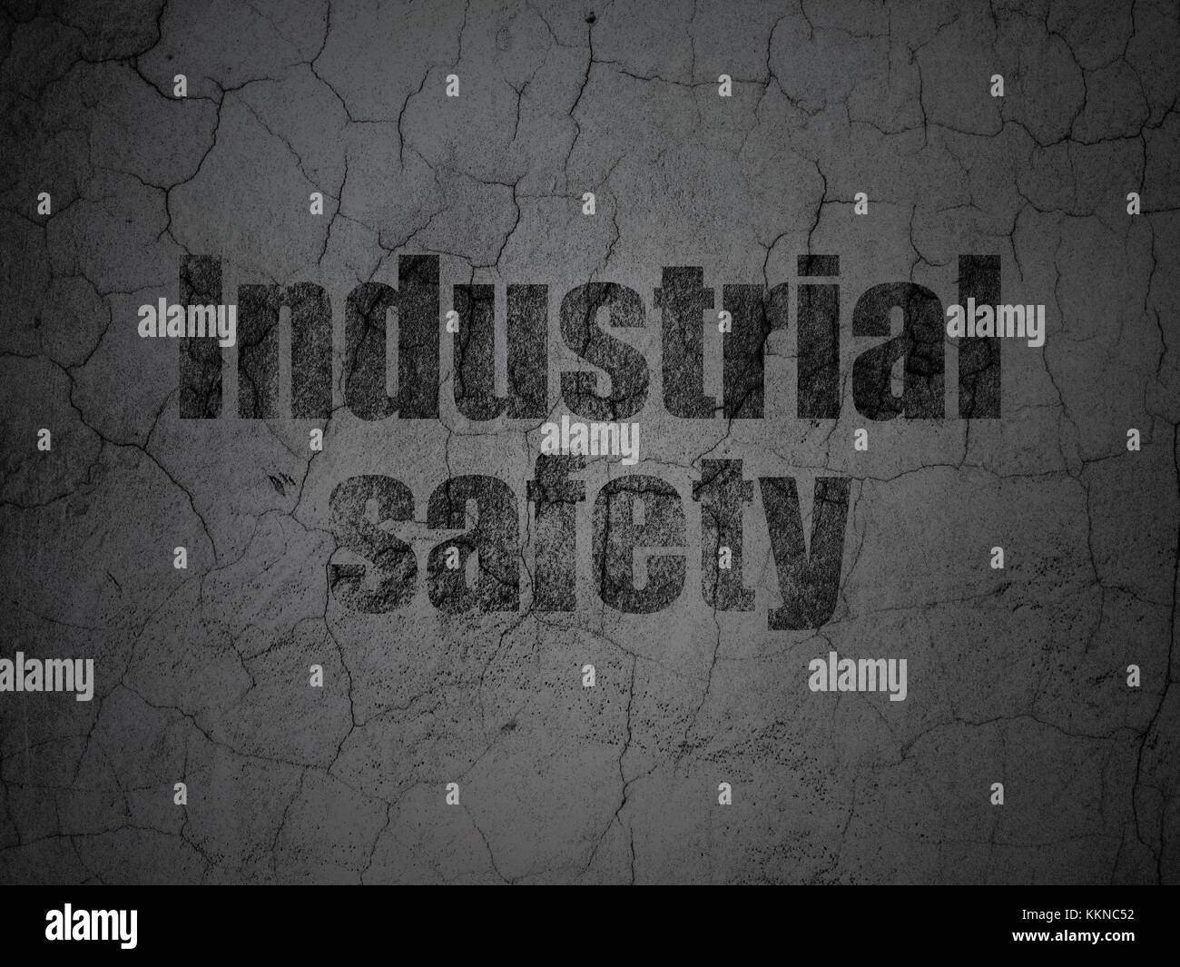 Constructing concept: Industrial Safety on grunge wall background Stock ...