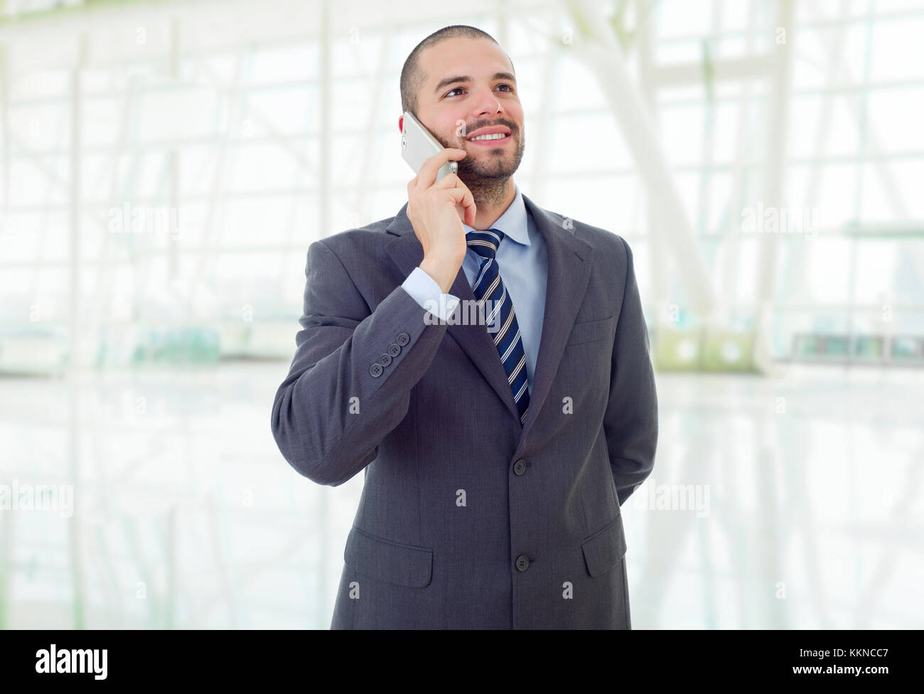 happy business man on the phone, at the office Stock Photo - Alamy