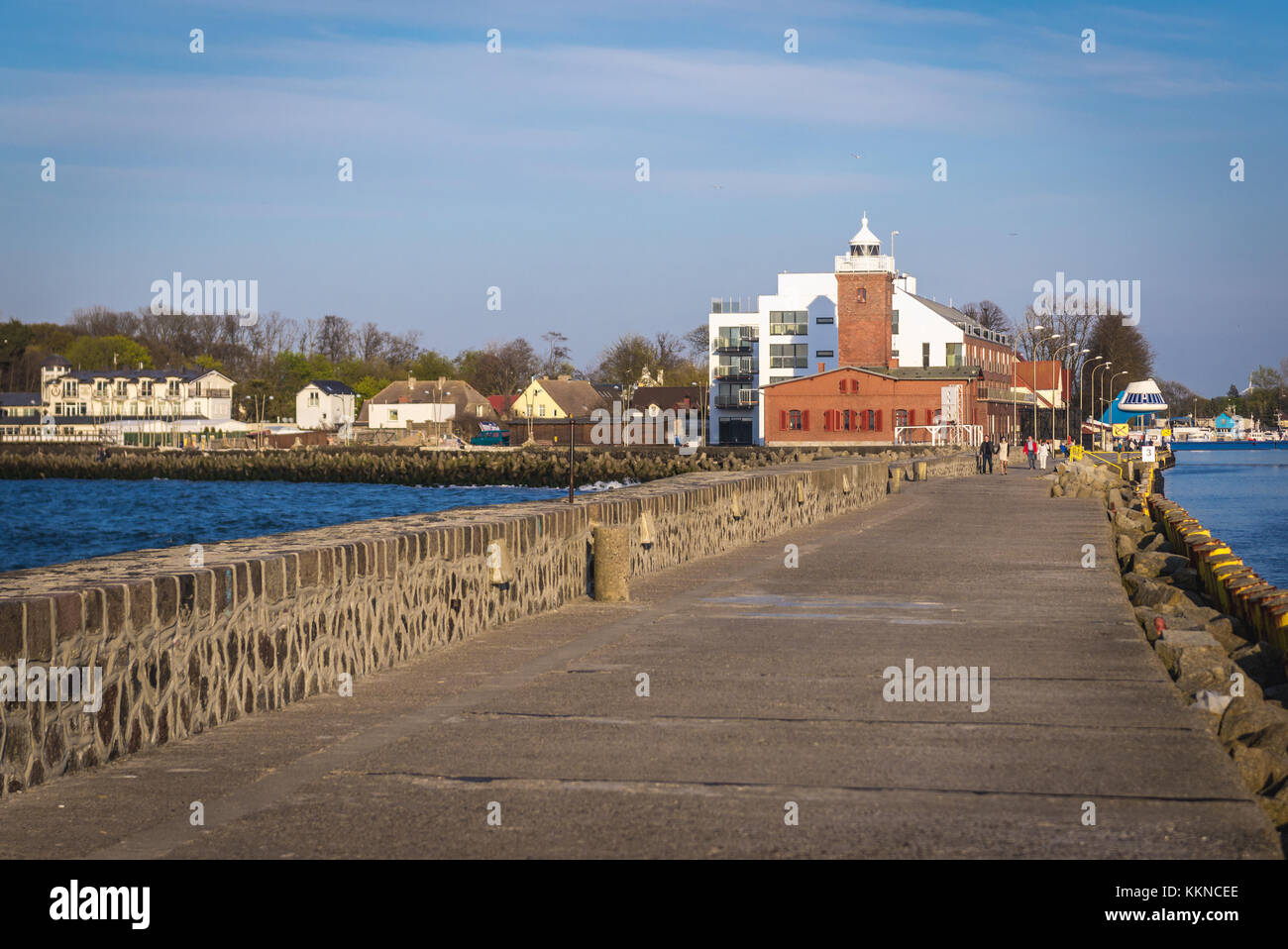 Baltic Sea lighthouse in Darlowko, part of Darlowo coastal town in West ...