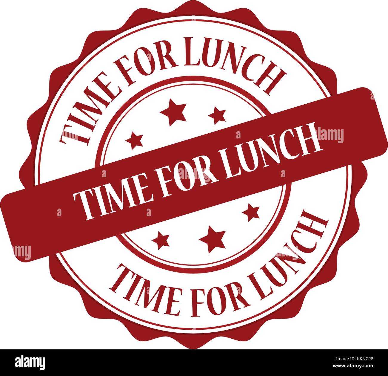 Time for lunch stamp illustration Stock Vector Image & Art - Alamy