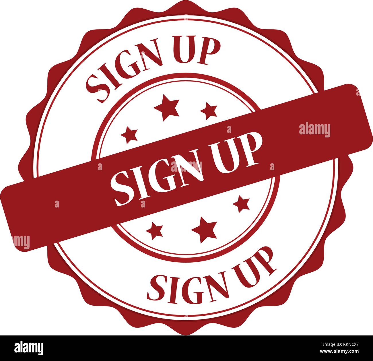 Sign up stamp illustration Stock Vector Image & Art - Alamy