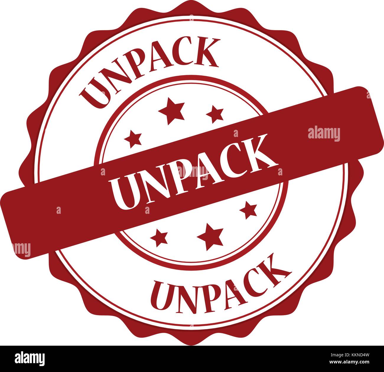Unpack stamp illustration Stock Vector Image & Art - Alamy