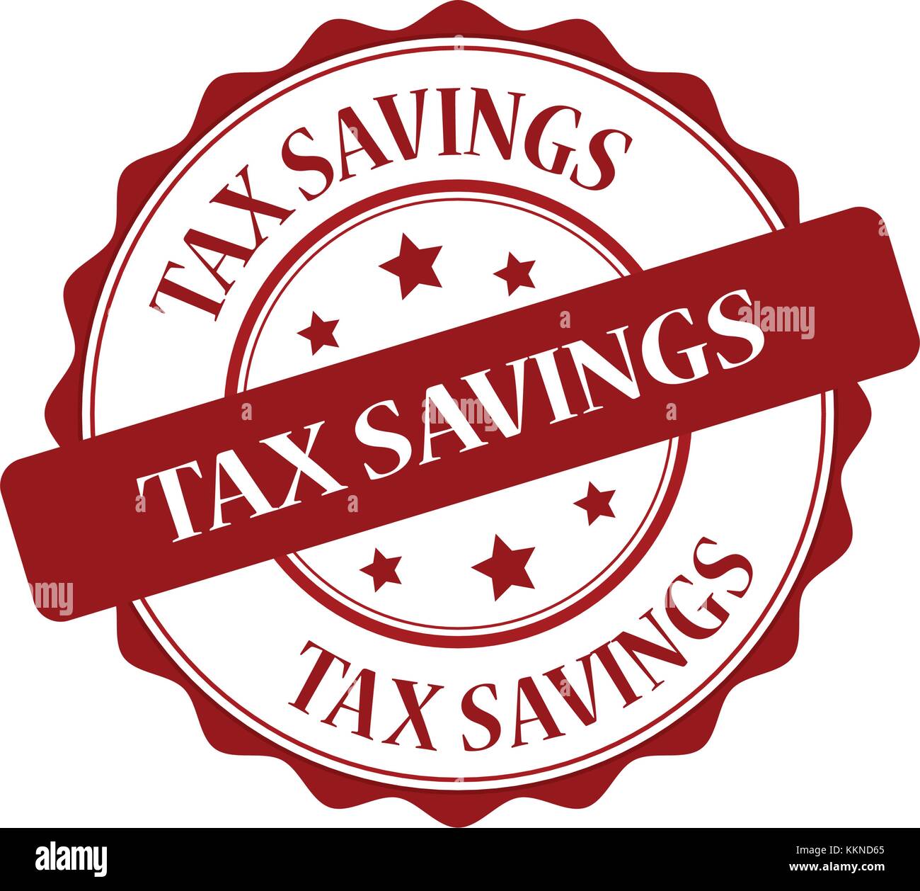 Tax savings stamp illustration Stock Vector Image & Art - Alamy