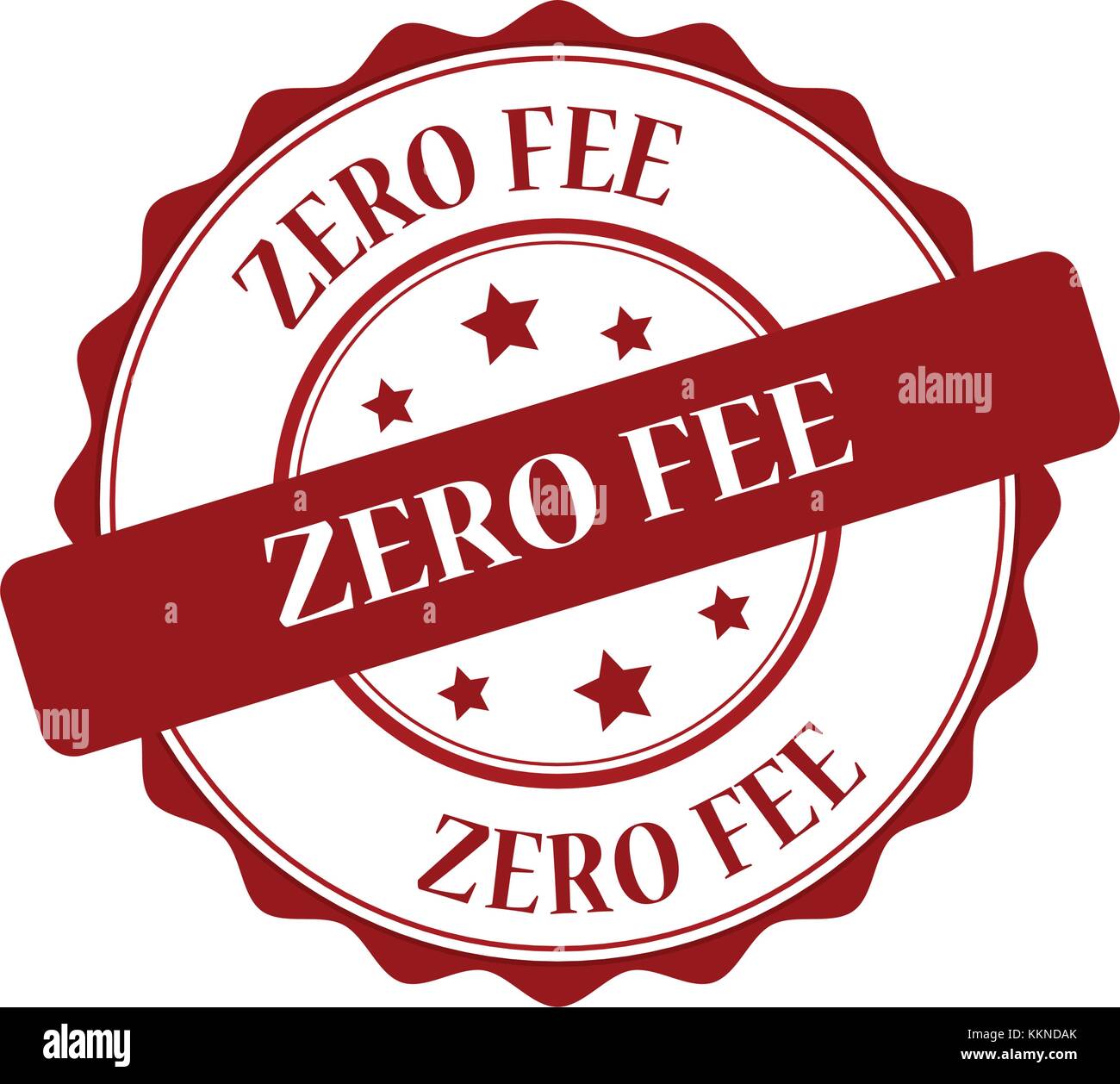 Zero fee stamp illustration Stock Vector Image & Art - Alamy