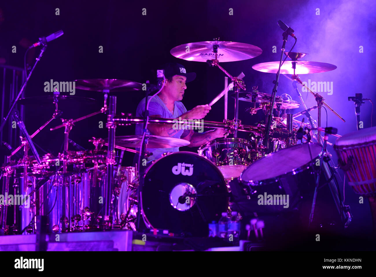 WEST PALM BEACH, FL - AUGUST 14: Jose Pasillas II of Incubus performs ...
