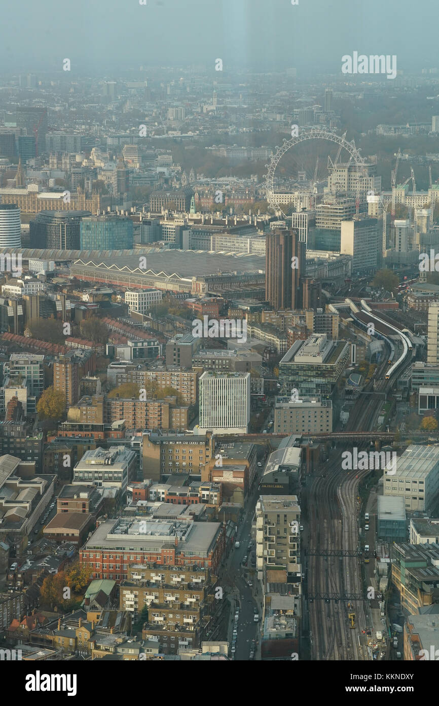 Views of London taken from the top of the Shard, the UK capital's ...