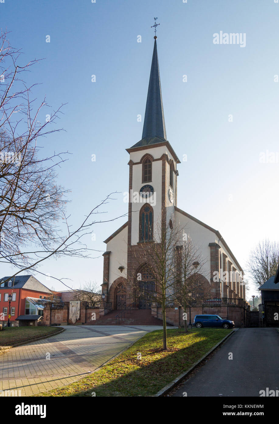 Church in Bissen Stock Photo - Alamy