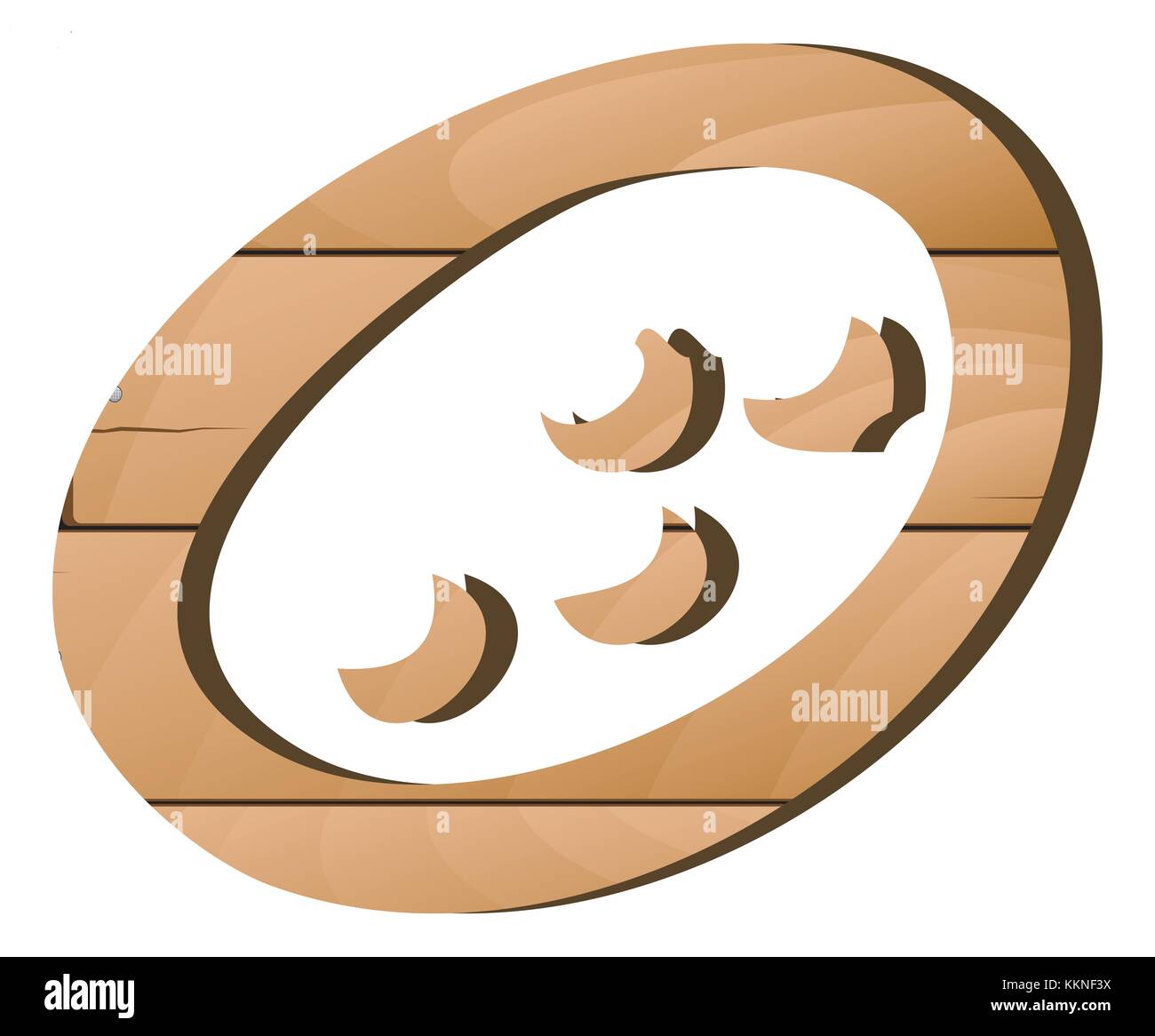 food icons with wooden texture Stock Photo - Alamy