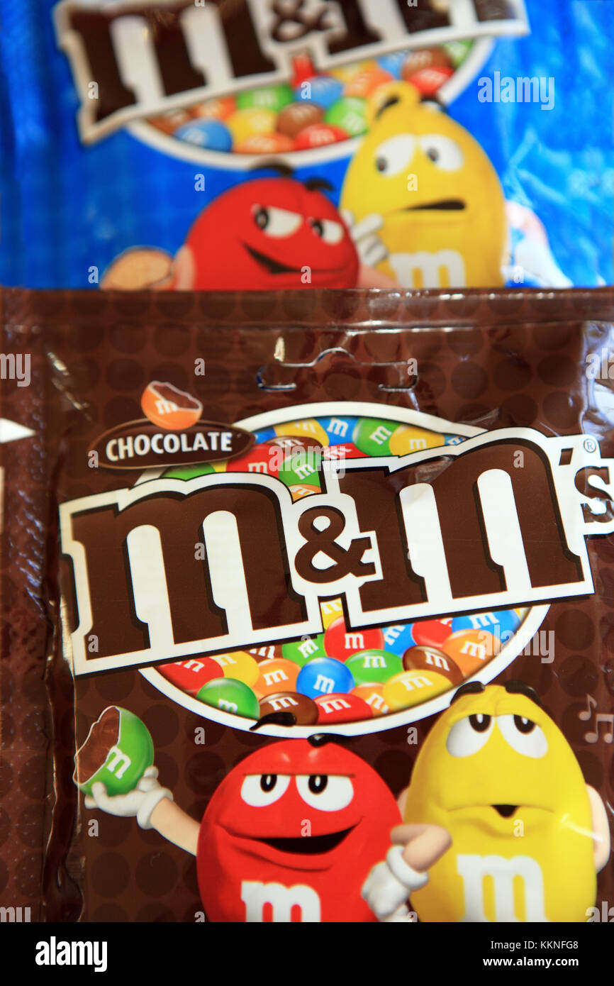 Packets of M & M's Stock Photo - Alamy