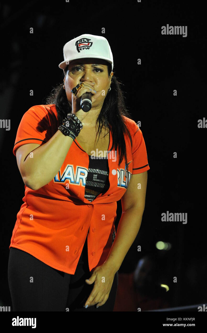 MIAMI, FL - AUGUST 01: Cheryl James ("Salt"), and Sandra Denton ("Pepa ...