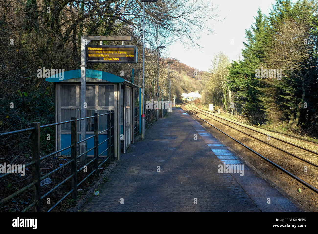 Llanbradach Railway Station Stock Photo - Alamy