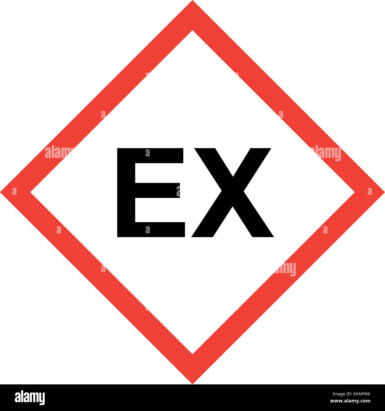 Hazard sign with explosive substances symbol Stock Photo - Alamy