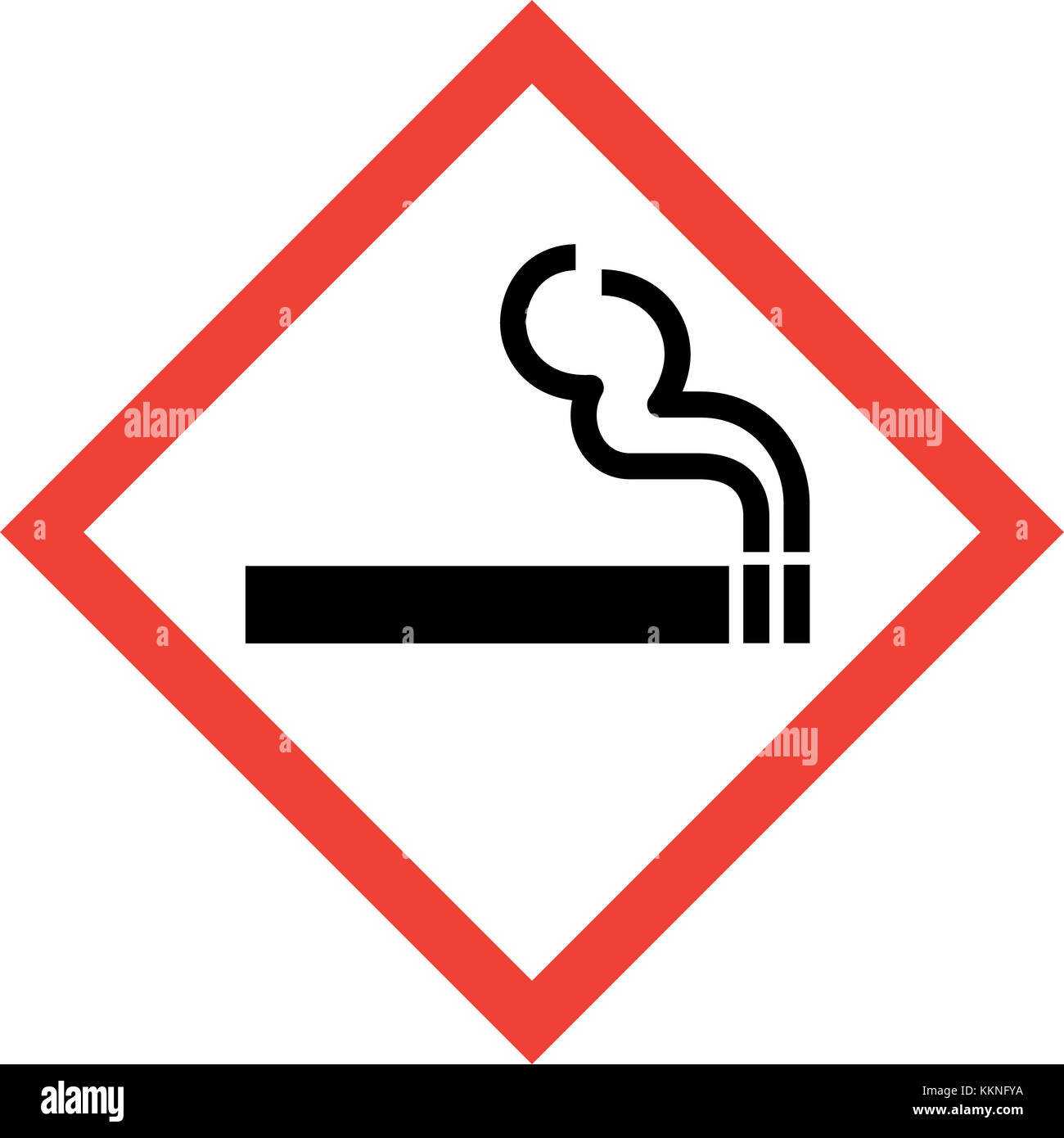 Hazard sign with smoking sign Stock Photo - Alamy